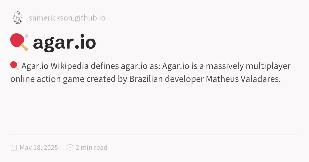 🏓 agar.io